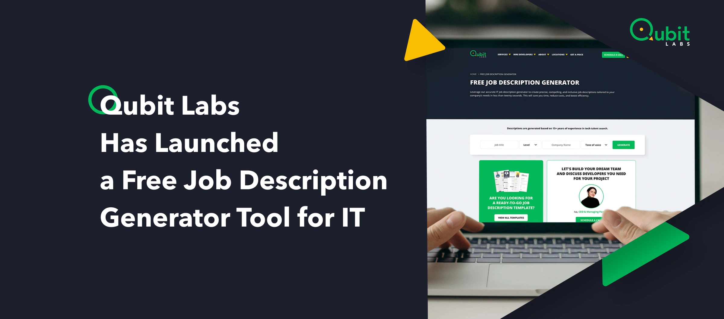 Qubit Labs Has Launched a Free Job Description Generator Tool for IT